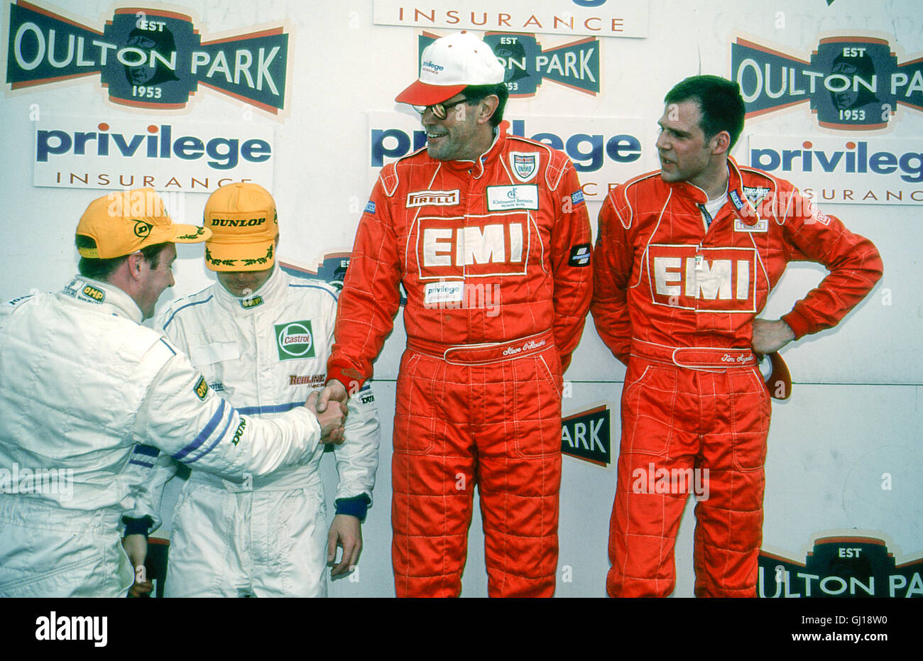 racing drivers Steve O'Rourke (left) and Tim Sugden Stock Photo - Alamy