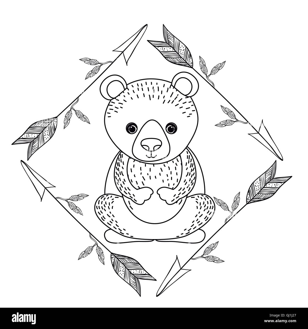 animal drawing style boho icon Stock Vector Image & Art - Alamy