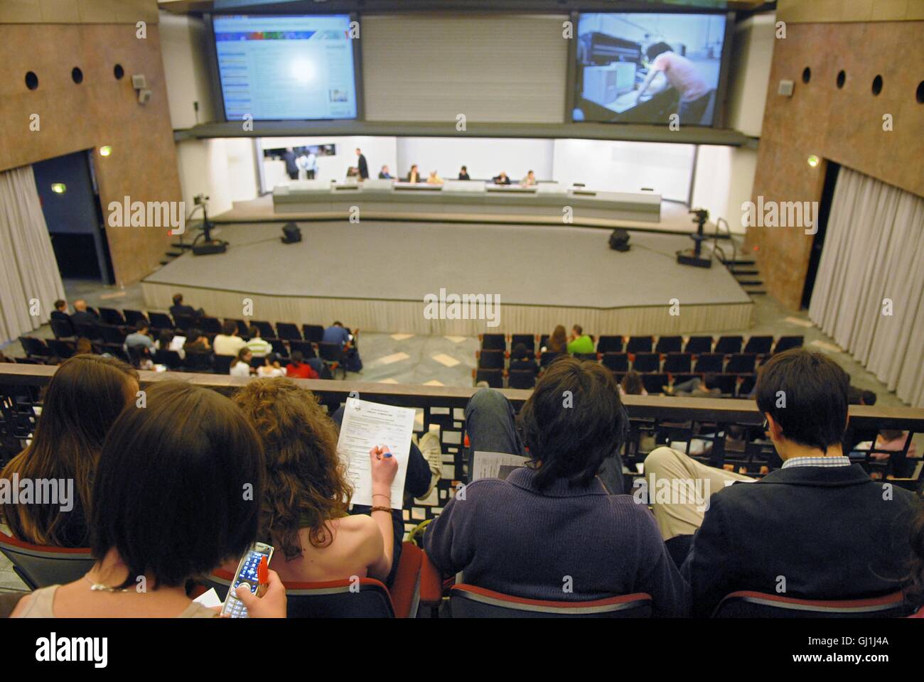 State University in Milan (Italy), the Great Hall Stock Photo - Alamy