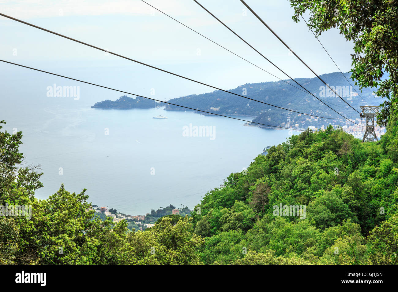 Italian resort Rapallo sea view from above Stock Photo - Alamy