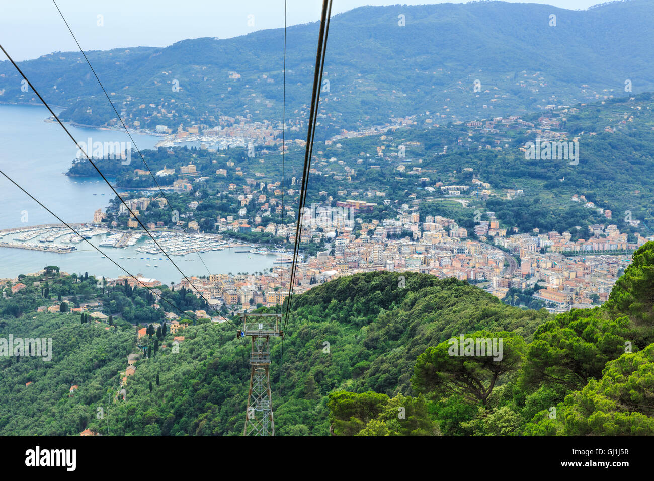 Italian resort Rapallo sea view from above Stock Photo - Alamy