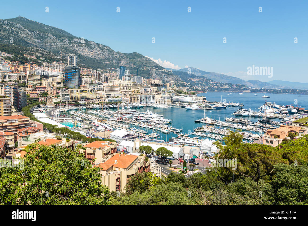 Monaco Monte Carlo sea view with yachts Stock Photo - Alamy