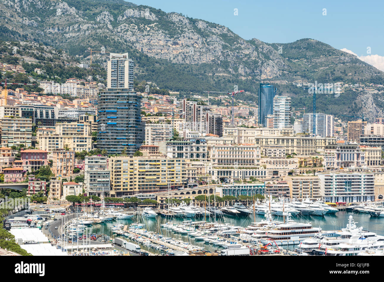 Monaco Monte Carlo sea view with yachts Stock Photo - Alamy