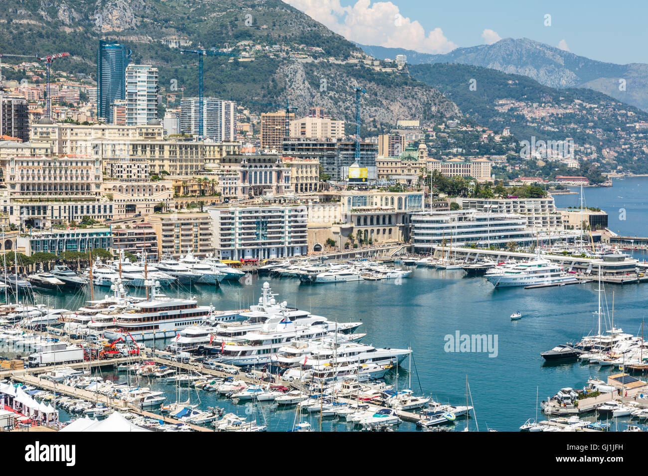 Monaco Monte Carlo sea view with yachts Stock Photo - Alamy