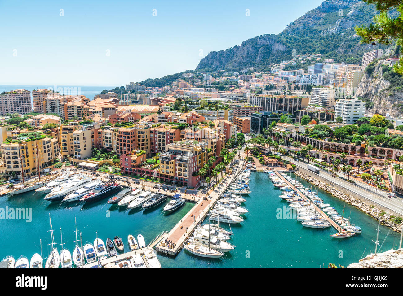 Monaco Monte Carlo sea view with yachts Stock Photo - Alamy