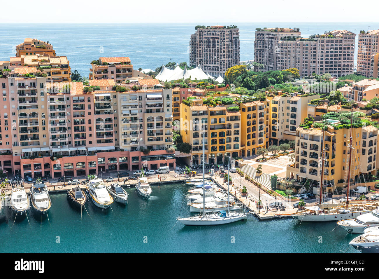 Monaco Monte Carlo sea view with yachts Stock Photo - Alamy