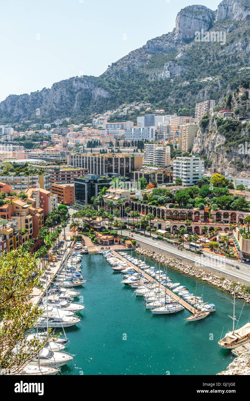 Monaco Monte Carlo sea view with yachts Stock Photo - Alamy