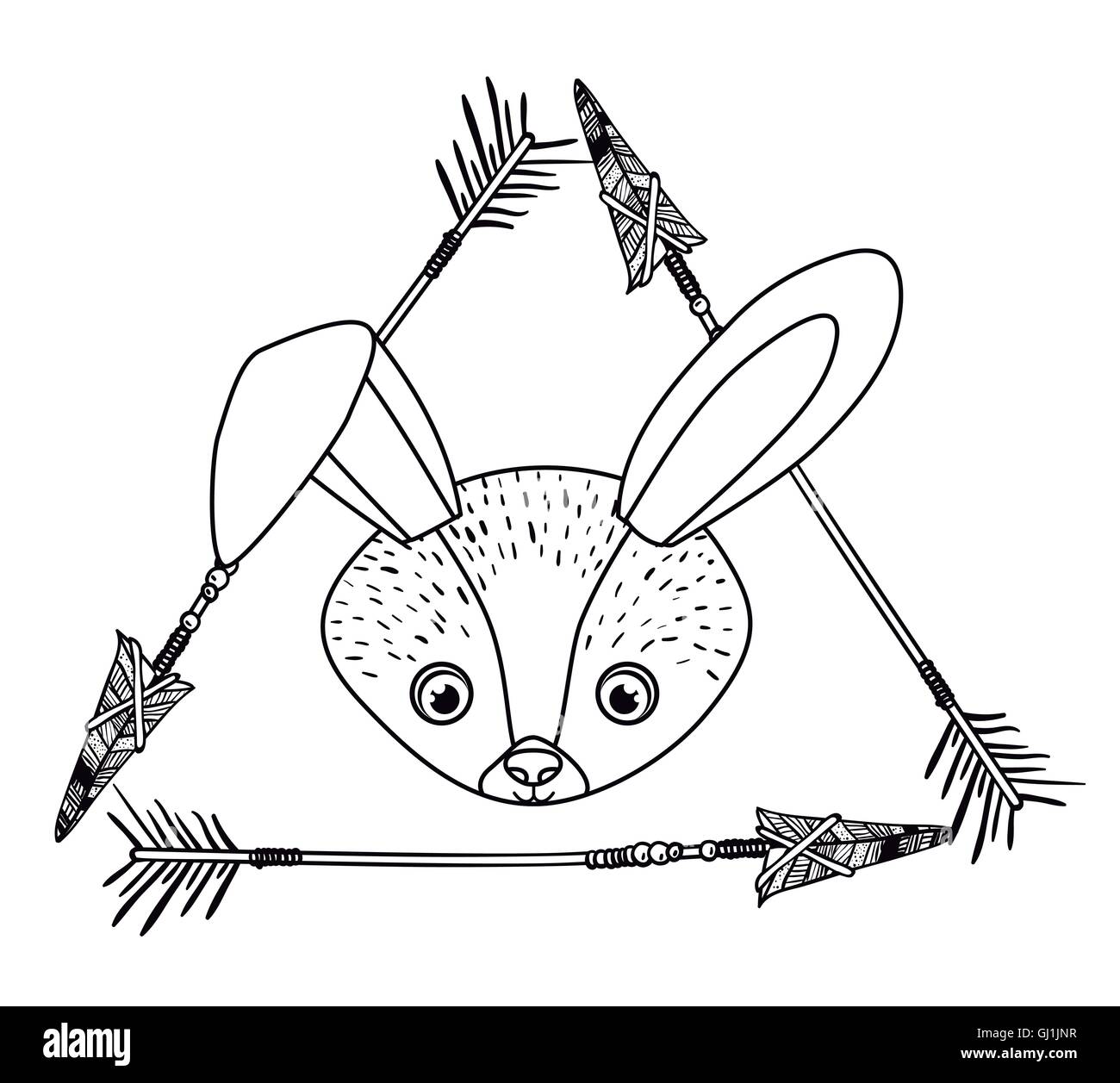Indian rabbit Stock Vector Images - Alamy
