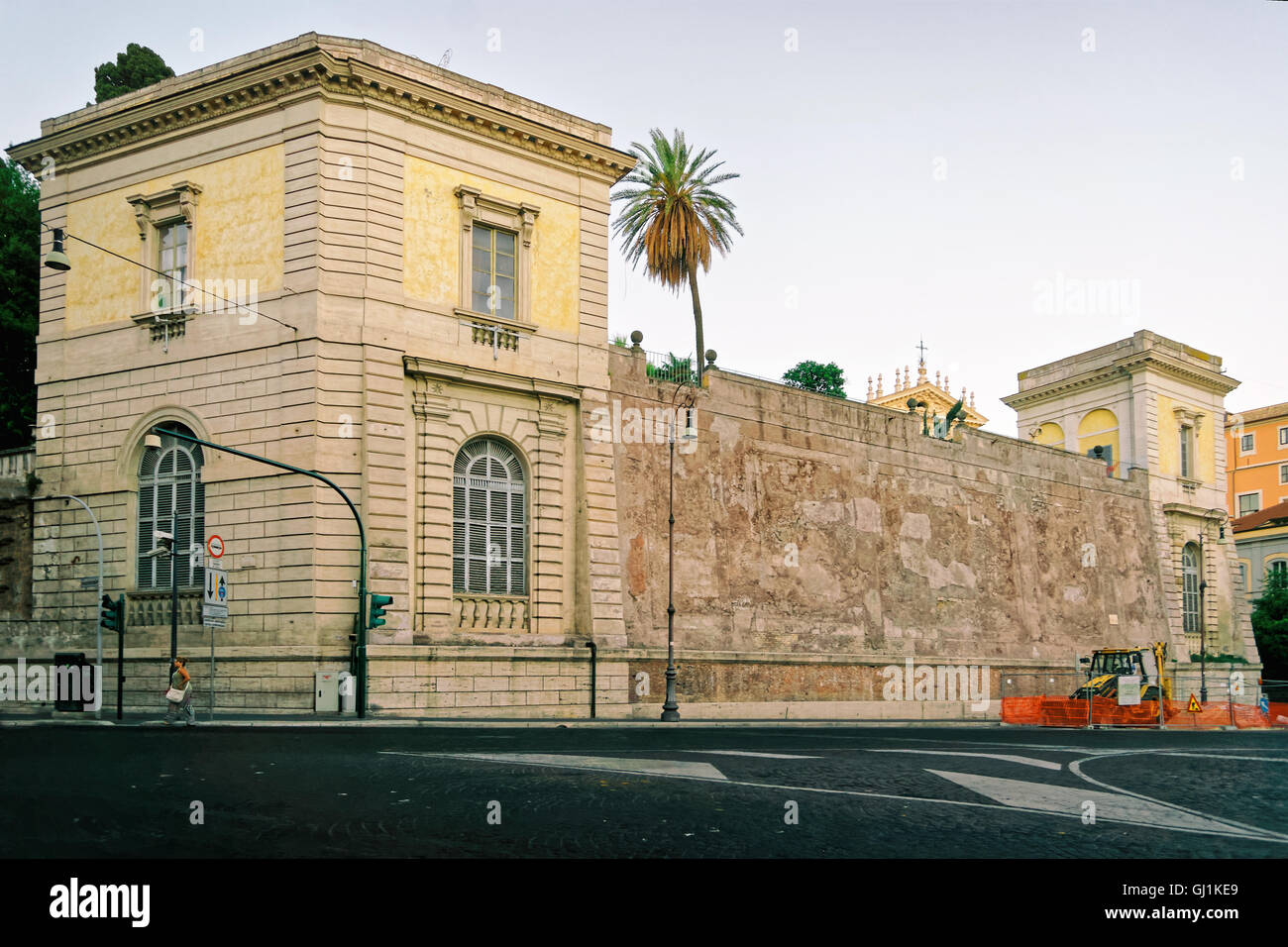 Trajan Forum in the Old City of Rome in Italy. Specially toned in ...