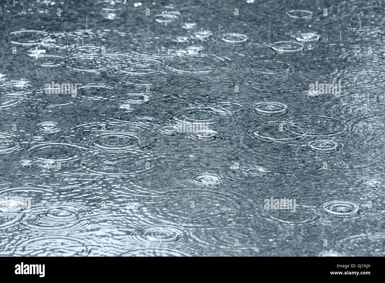 Raindrops ripple puddle hi-res stock photography and images - Alamy