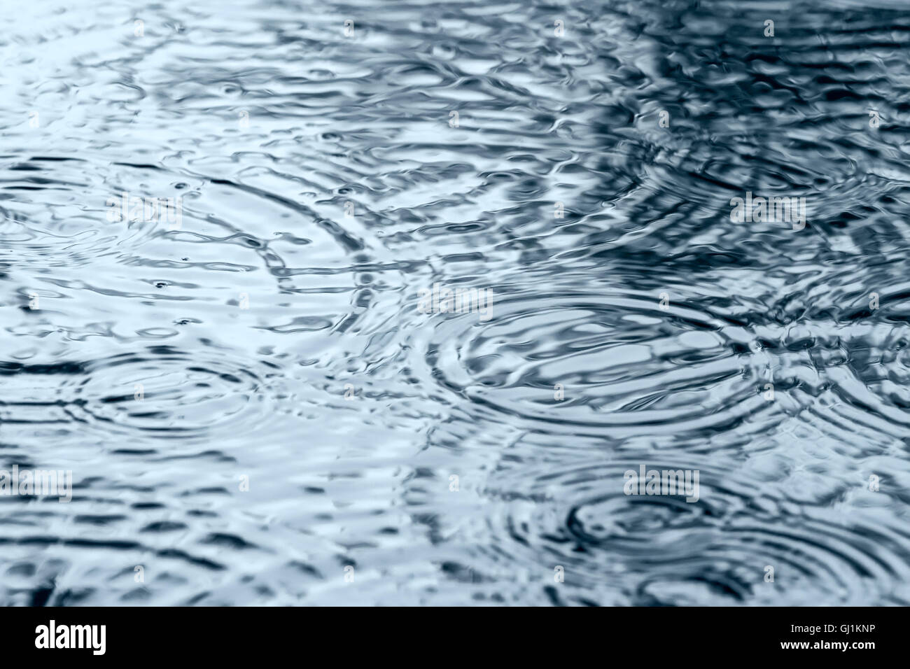 Concentric rings of ripples on a puddle Stock Photo - Alamy
