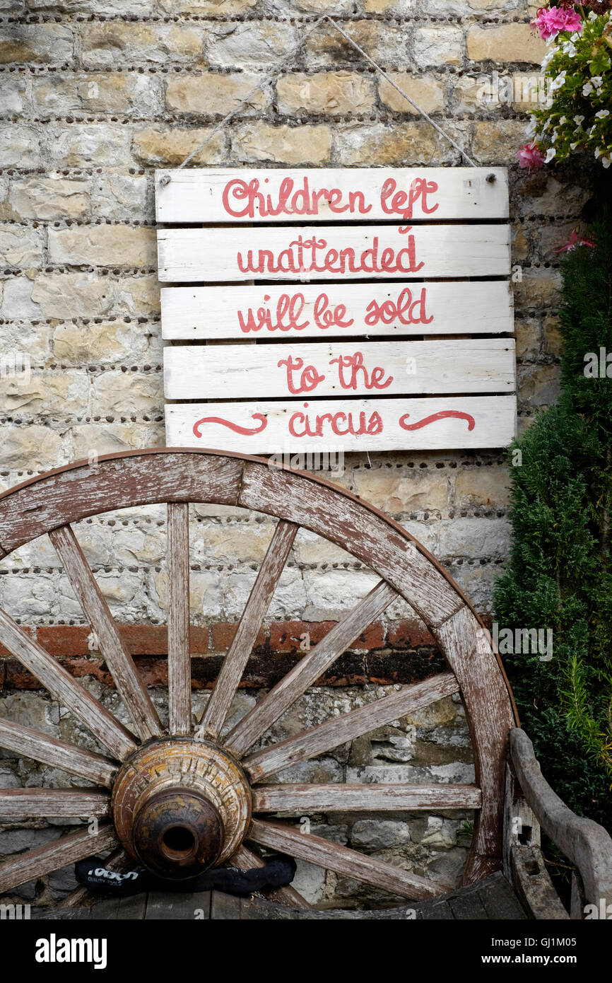 Children must not be left unattended sign hi-res stock photography and ...