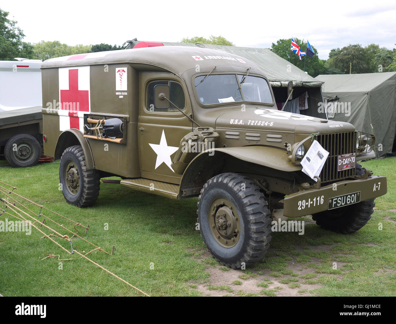 Vintage US army ambulance from WWII at Woodhall Spa 40's weekend Stock ...