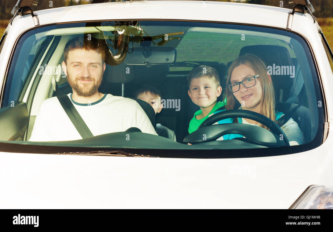 Mom Driving Car With Kids High Resolution Stock Photography and Images ...