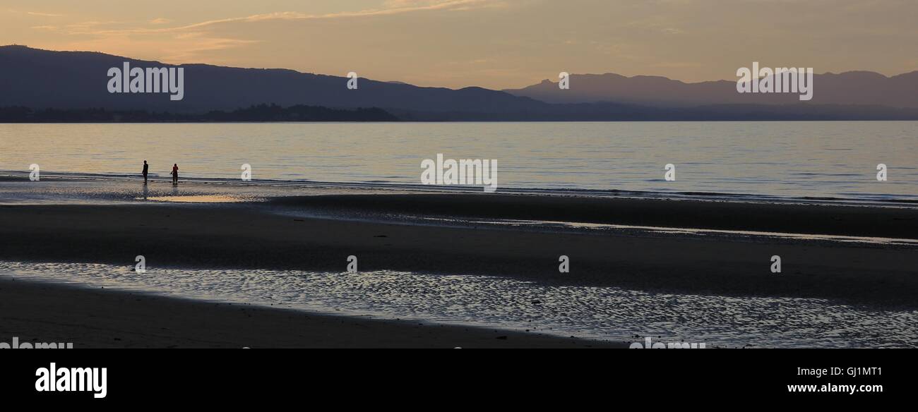 Pohara Beach at sunset. Summer scene in New Zealand Stock Photo - Alamy