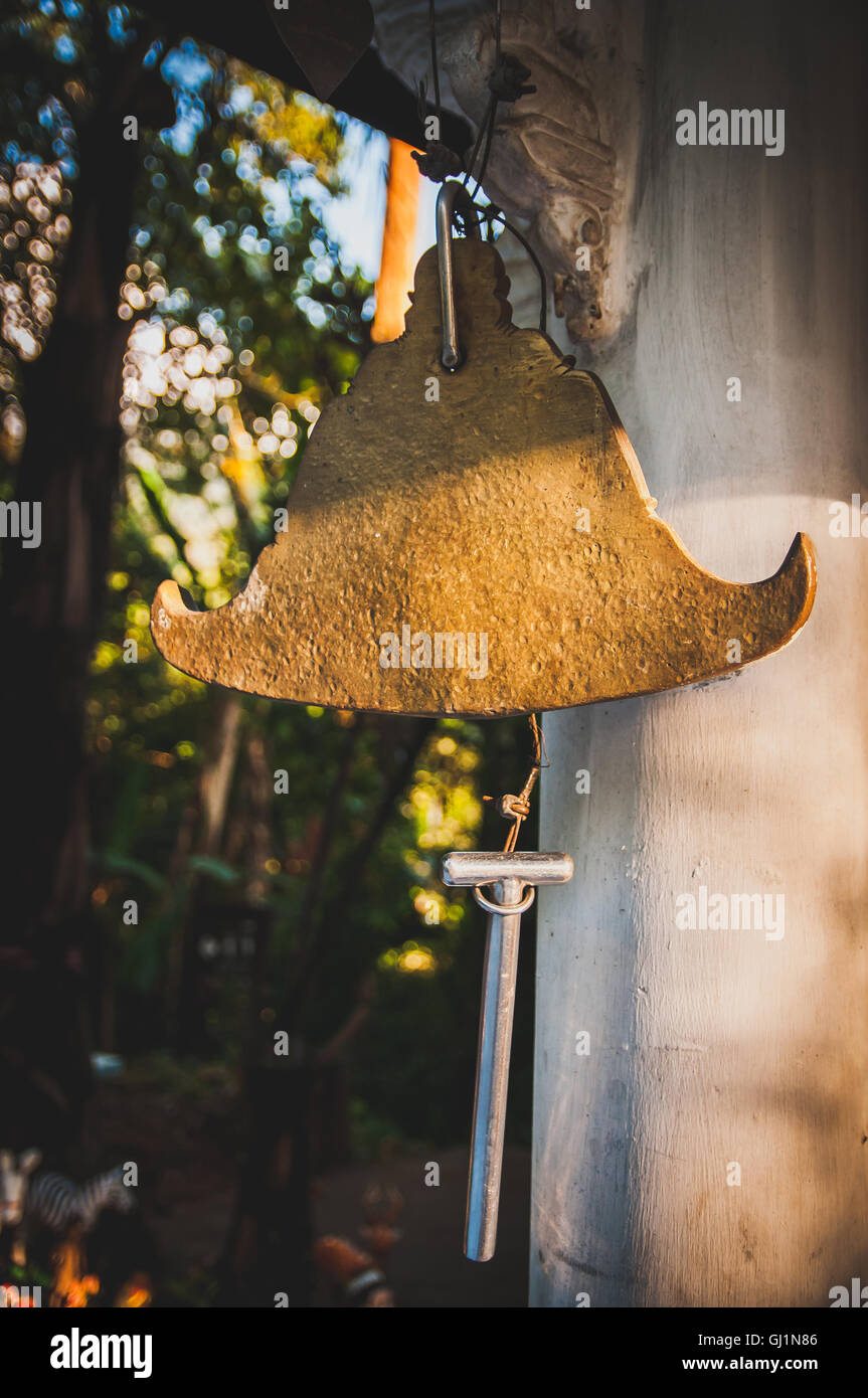 A Flat Bell at a Shrine Stock Photo - Alamy