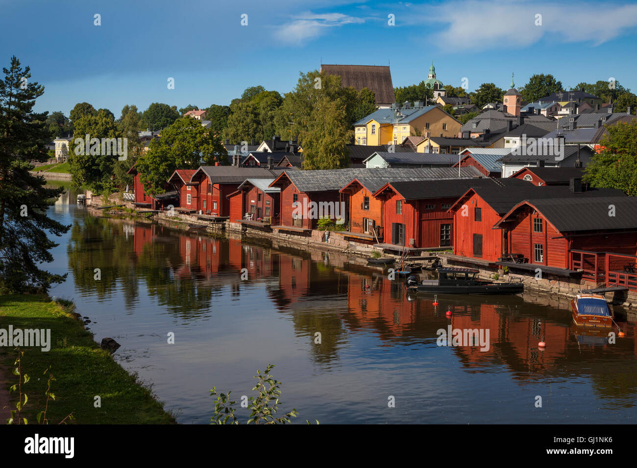 Porvoo - wooden town listed on the unesco list, Finland, Europe. Wooden ...