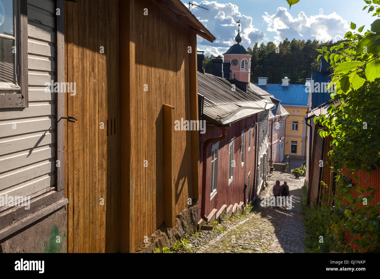Porvoo - wooden town listed on the unesco list, Finland, Europe. Wooden ...