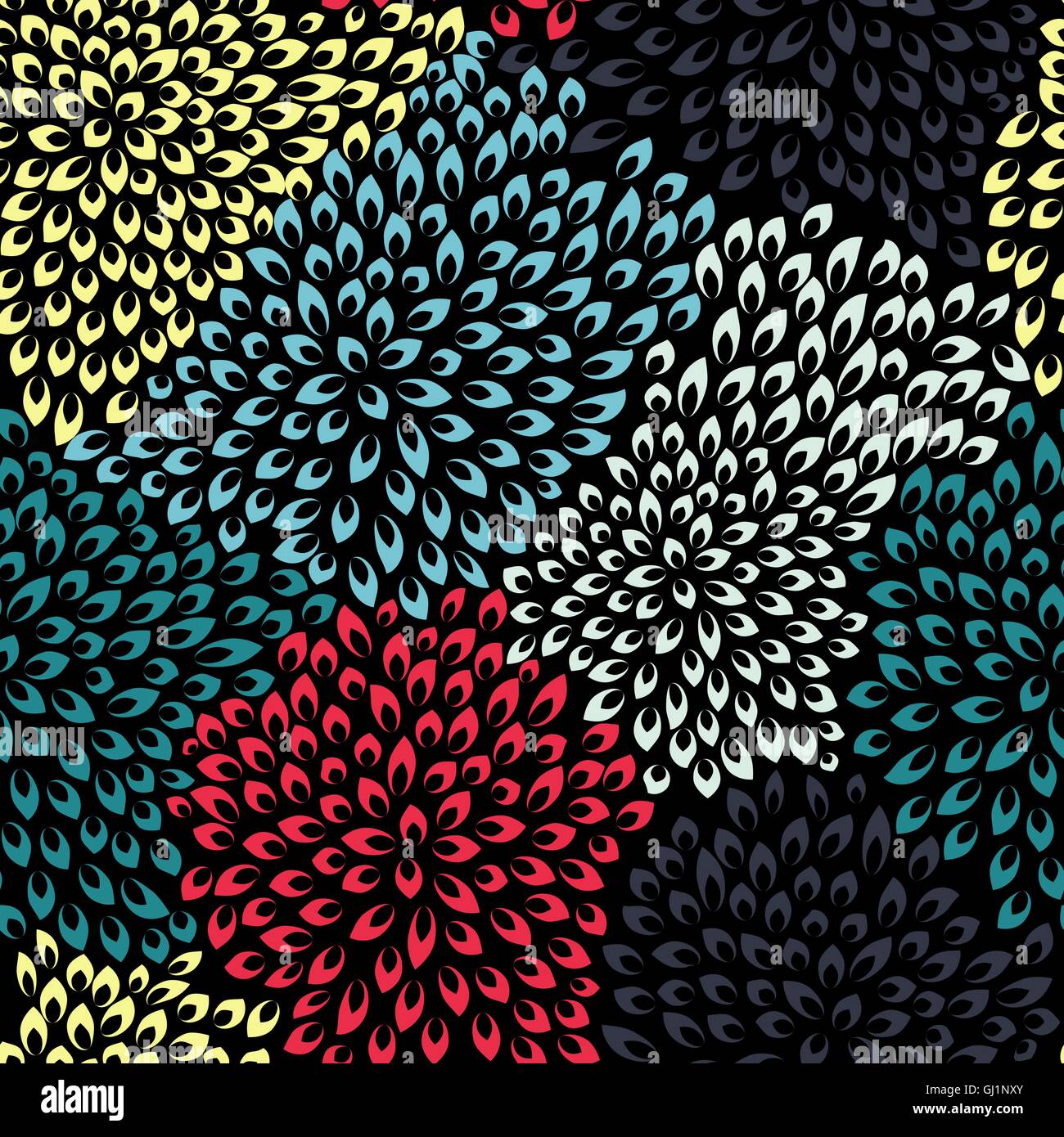 Abstract Flower Seamless Pattern Background Stock Vector Image & Art ...