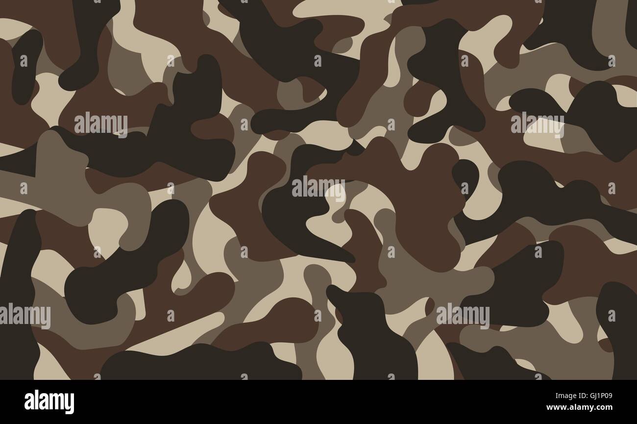Army Camouflage Pattern Khaki Color. Vector Illustration Stock Vector ...