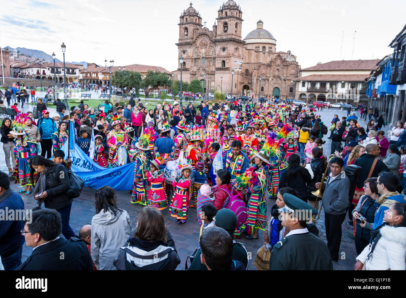 Cusco, Peru - May 13: Native people of Cusco dressed in colorful ...