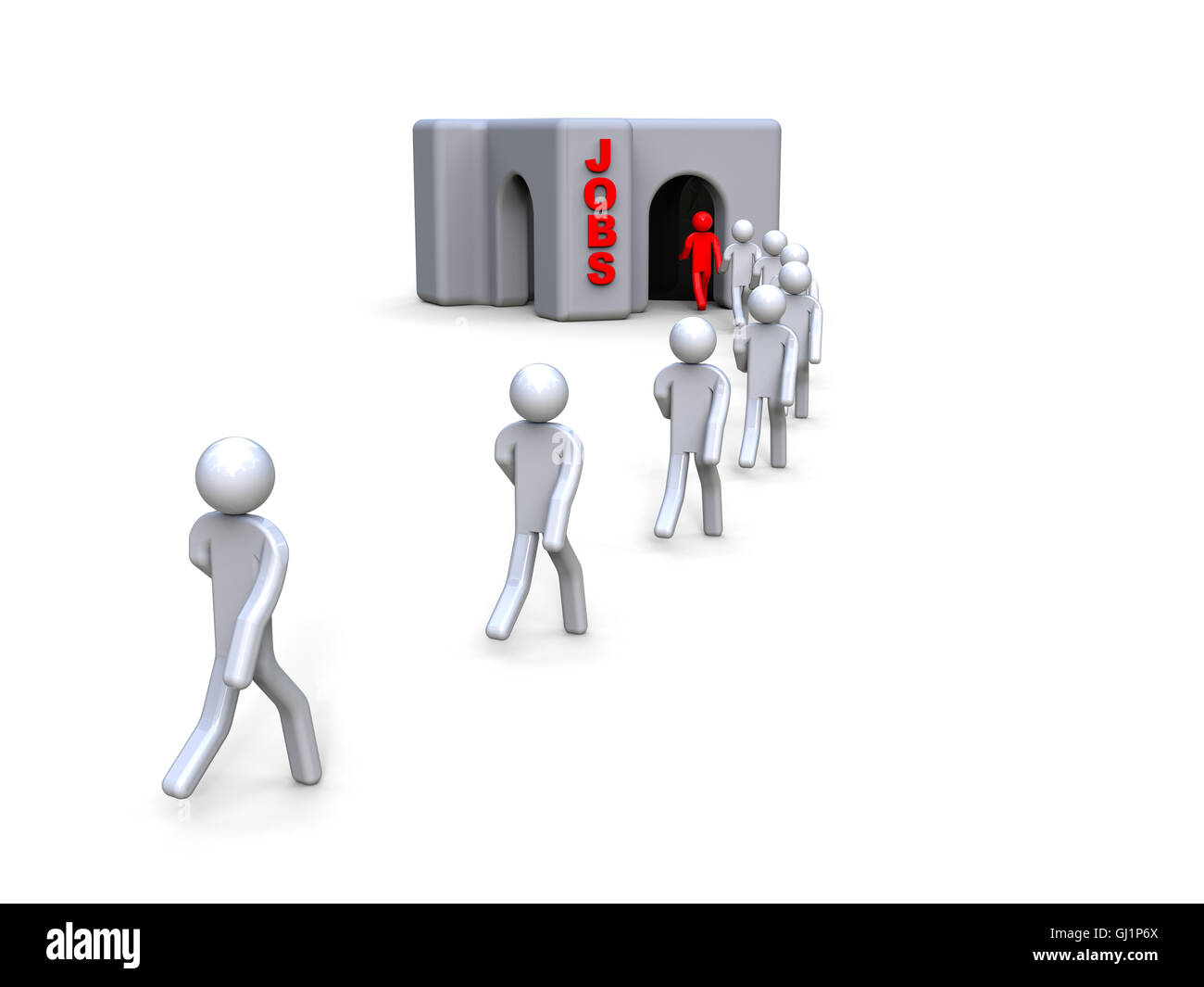 3D render image representing jobs recruitment Stock Photo - Alamy