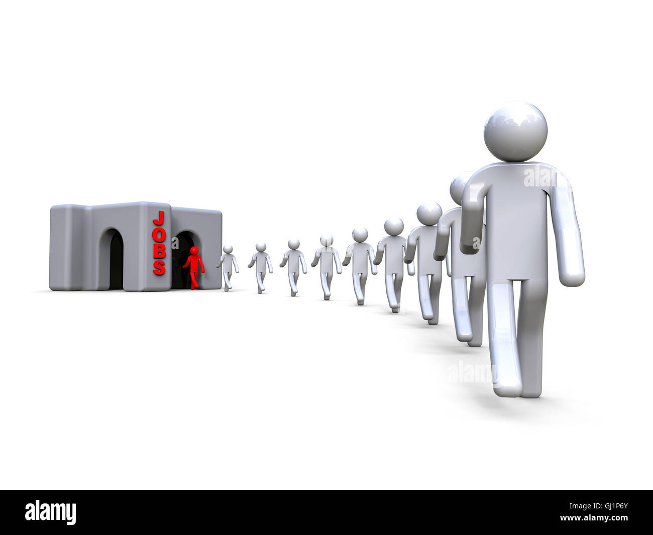 3D render image representing jobs recruitment Stock Photo - Alamy