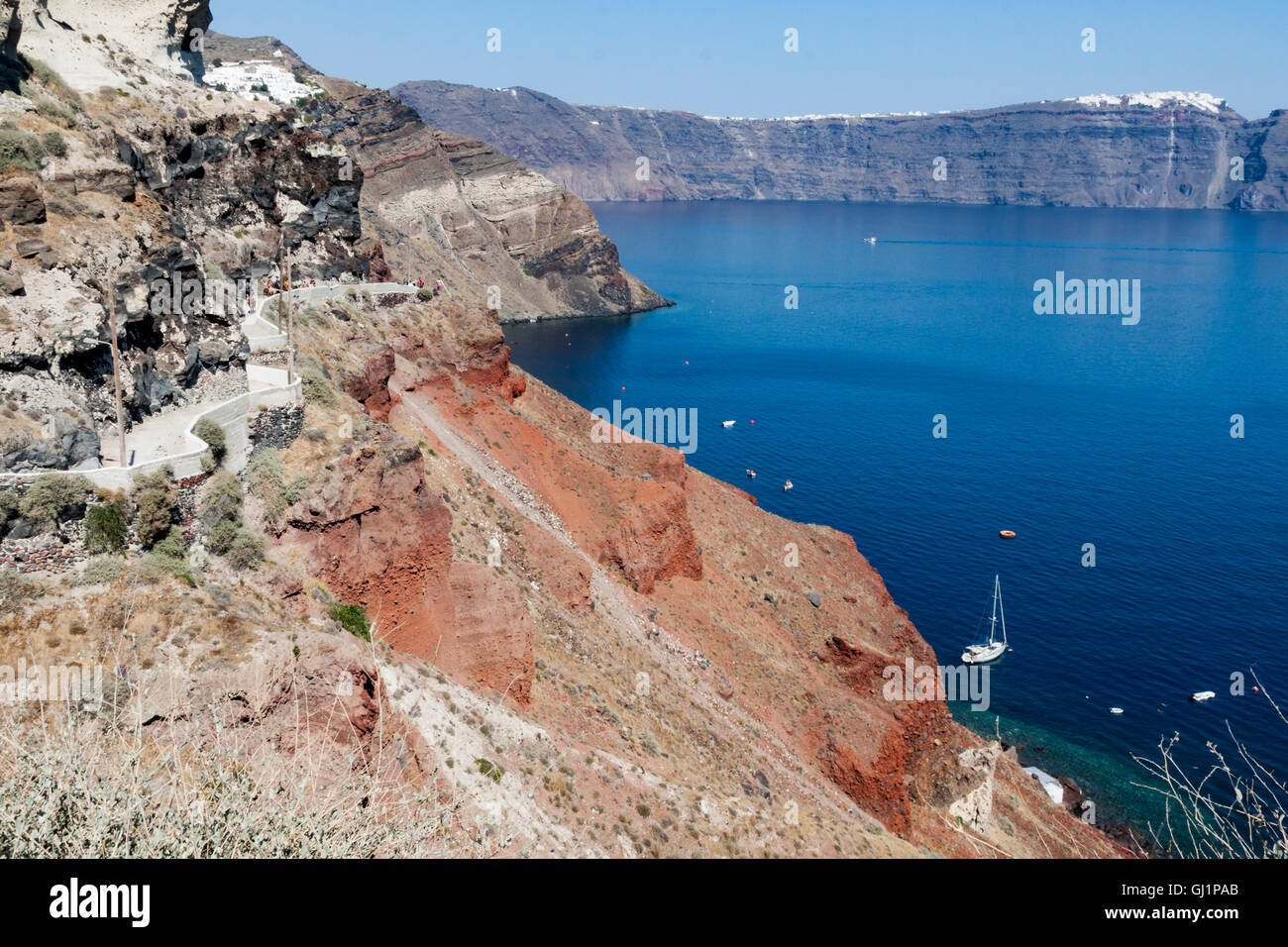 Santorini Caldera Greece Stock Photo - Alamy