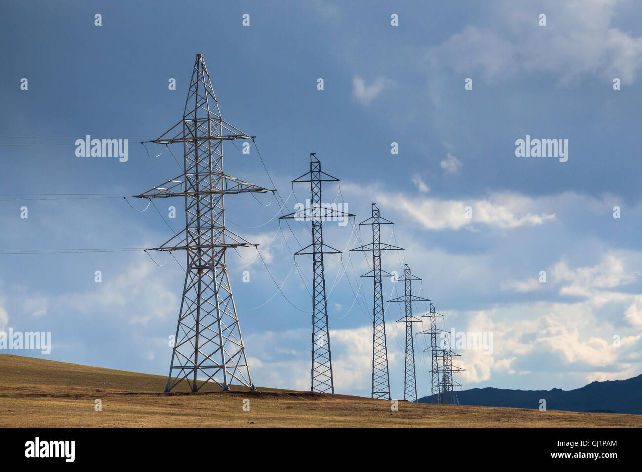 Pylon and transmission power line Stock Photo - Alamy