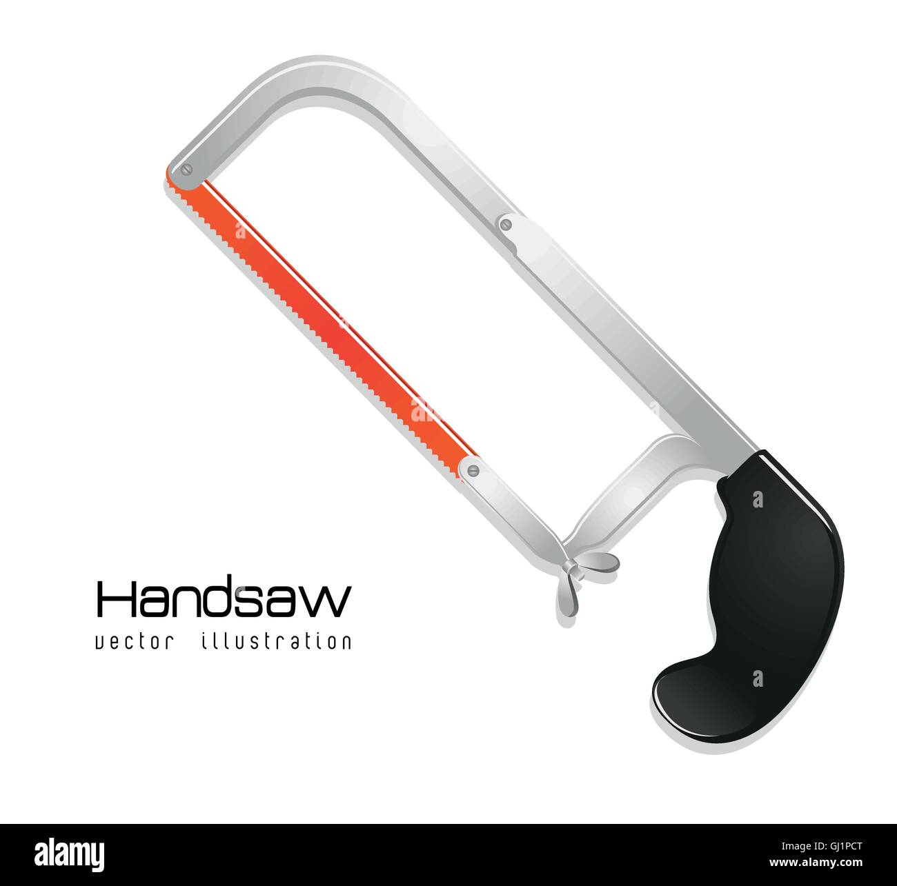 Illustration of a hacksaw isolated on white background vector il Stock ...