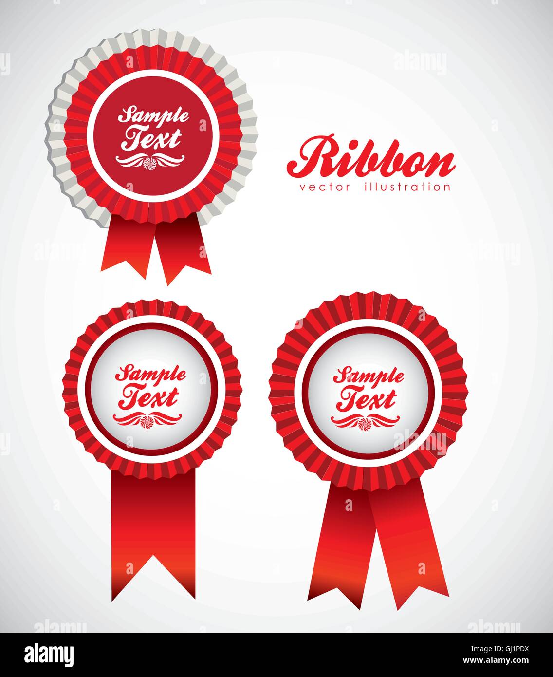 illustration of ribbon awards red vector illustration Stock Vector ...