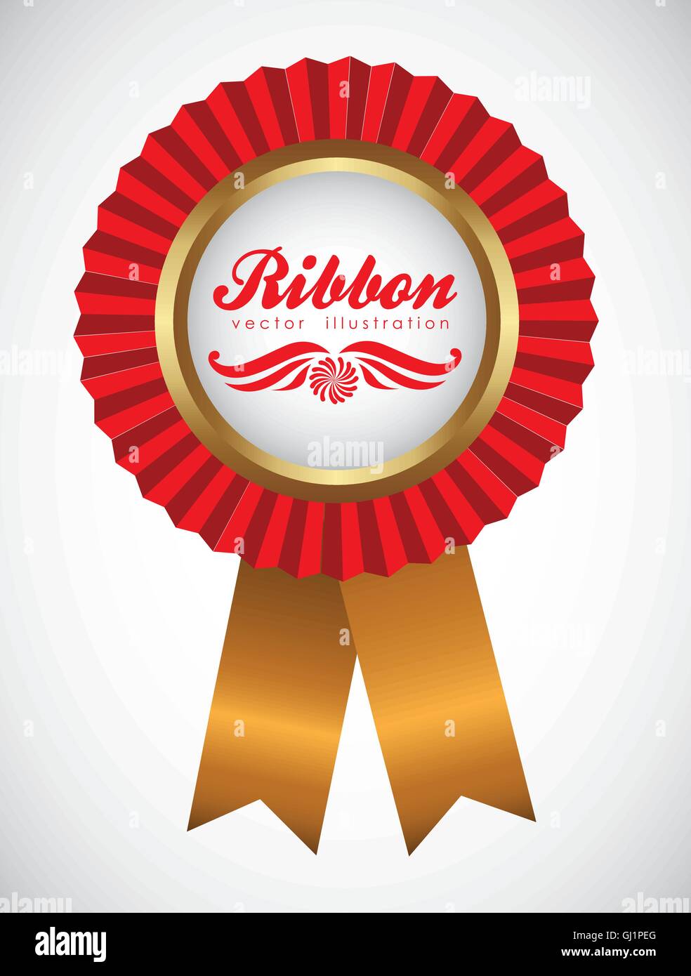 illustration of ribbon awards red with gold vector illustration Stock ...