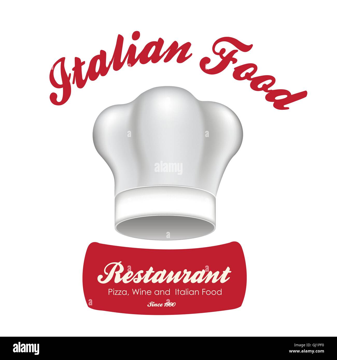 illustration of a white chefs hat vector illustration Stock Vector ...