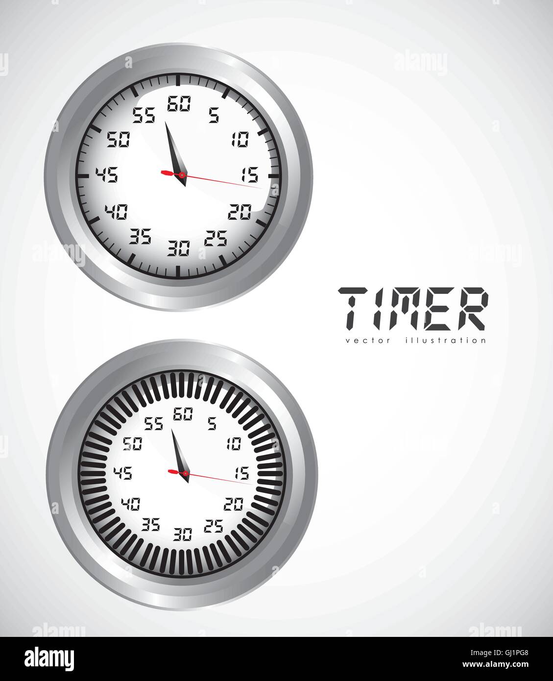 illustration of timers with different times vector illustration Stock ...