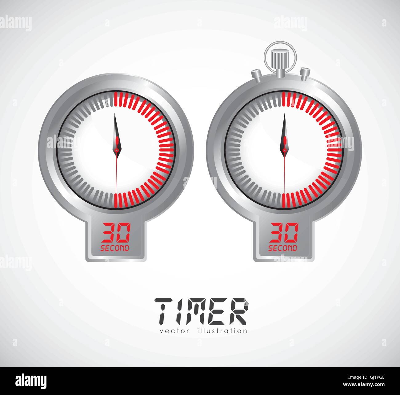 illustration of timers with different times vector illustration Stock ...
