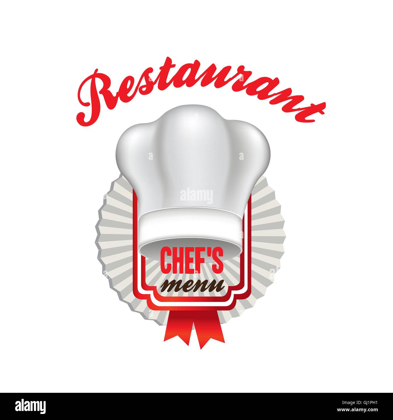 illustration of a white chefs hat vector illustration Stock Vector ...
