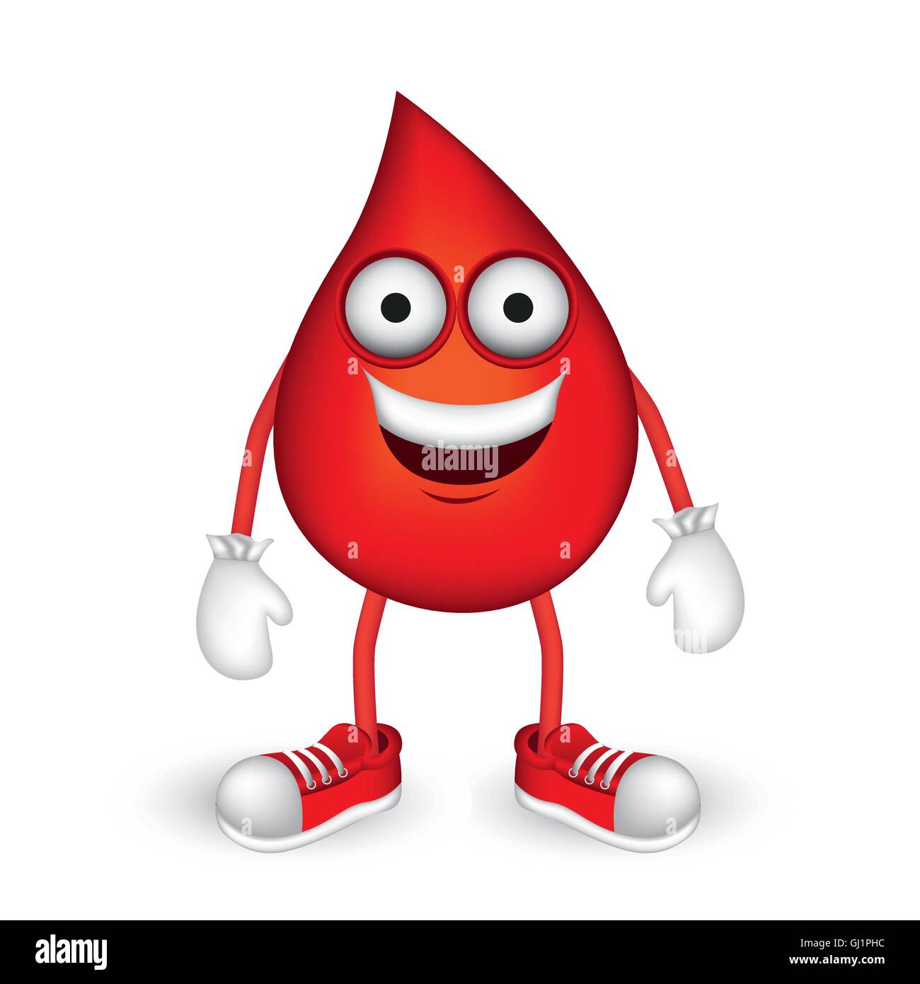 Illustration of blood drop with shoes and gloves vector illustra Stock ...