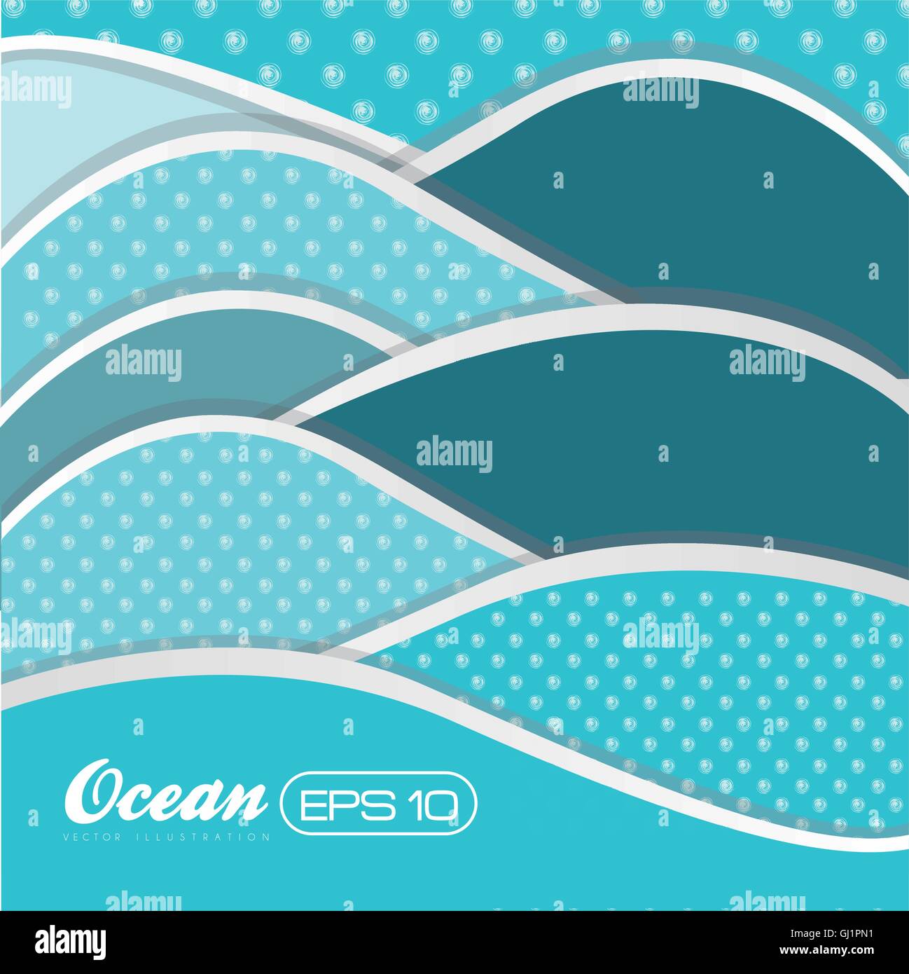 Abstract illustration of ocean waves vector illustration Stock Vector ...