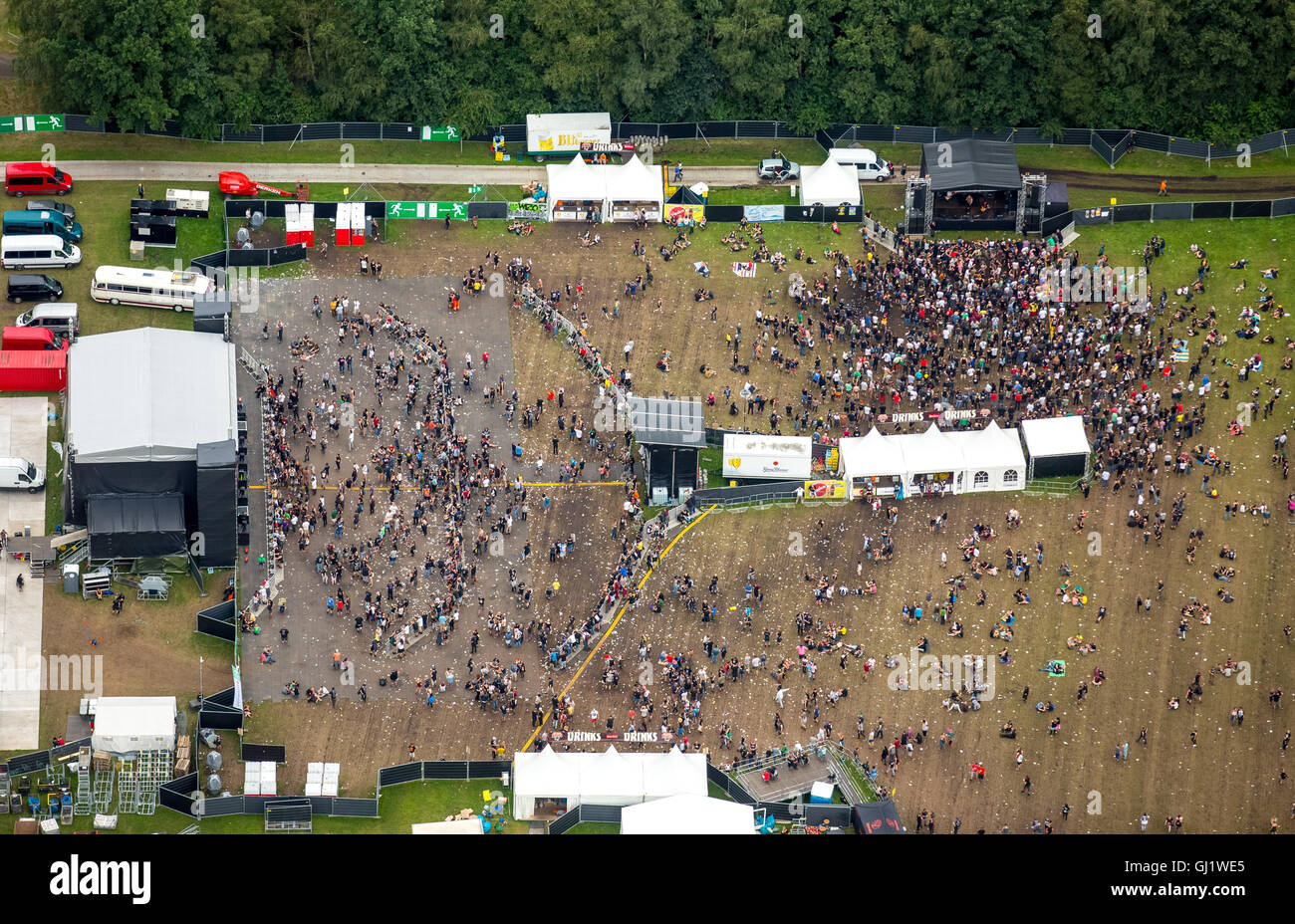 Aerial view, Ruhrpott Rodeo, stages, Punk Festival, Music Festival on ...