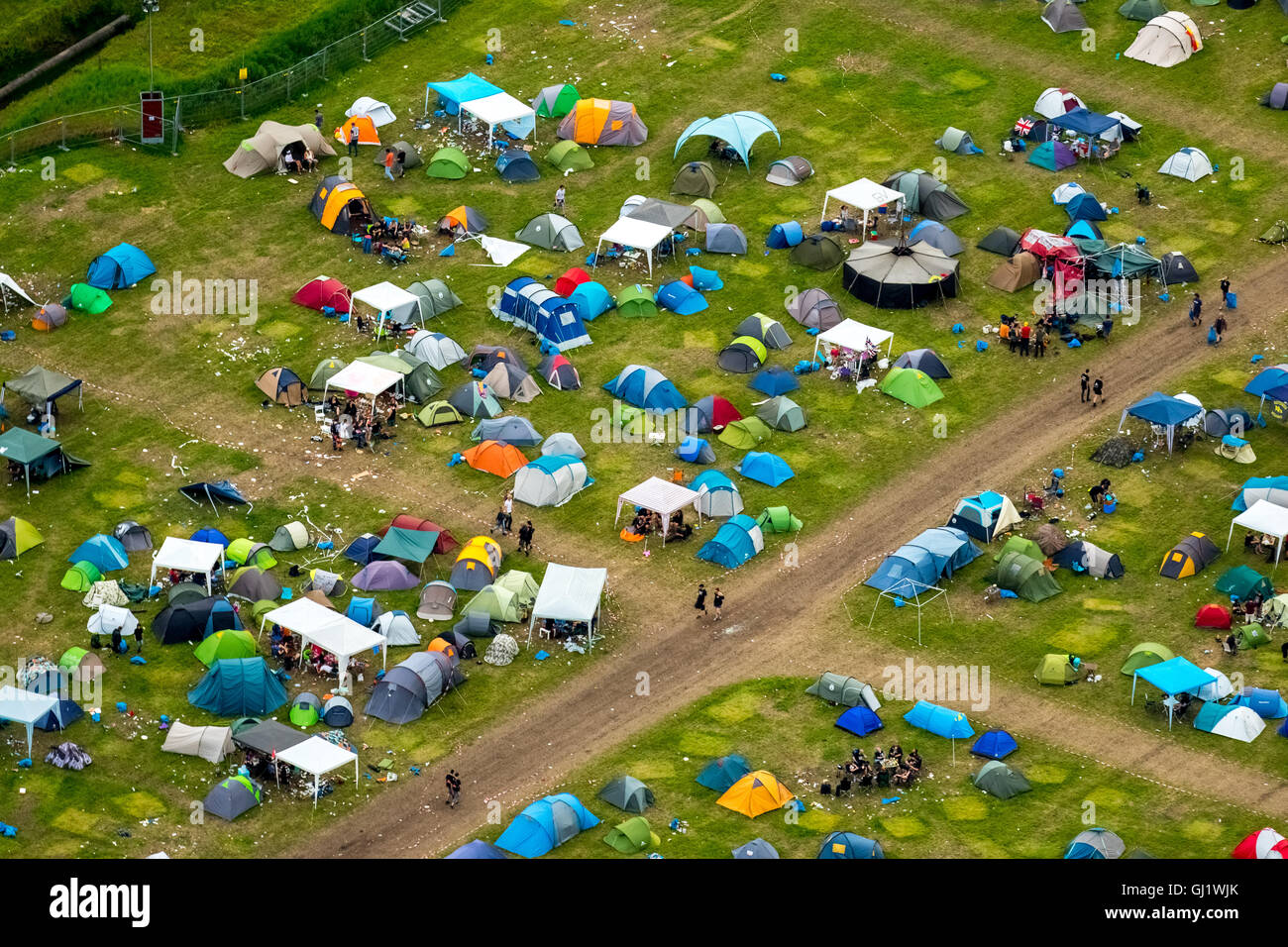 Aerial view, Ruhrpott Rodeo, camping, tents, Punk Festival, Music ...