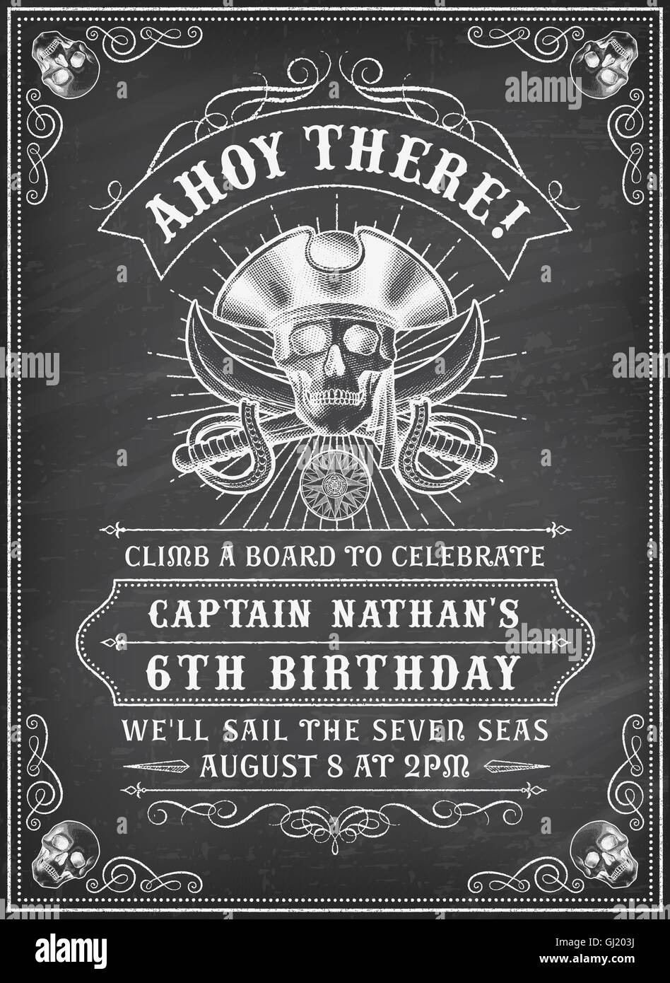 Pirate Invitation Background