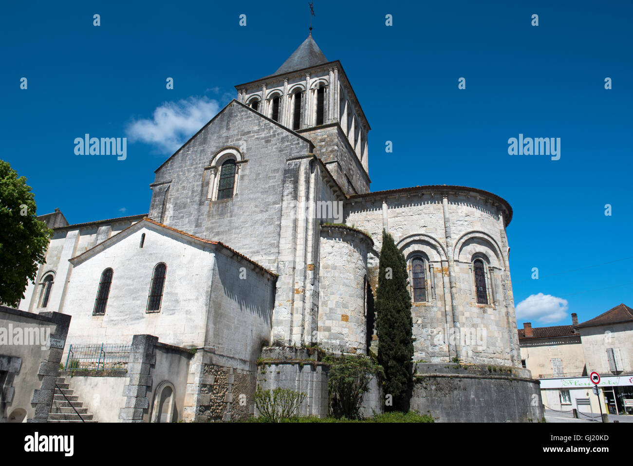 Saint Denys church, Montmoreau-Saint-Cybard, Charente, France Stock ...