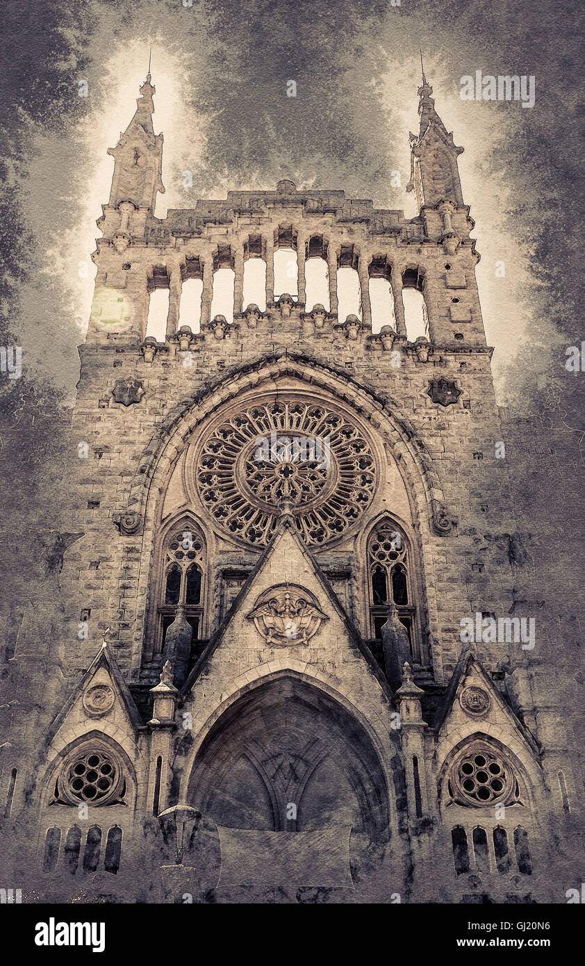 Soller mallorca cathedral hi-res stock photography and images - Alamy
