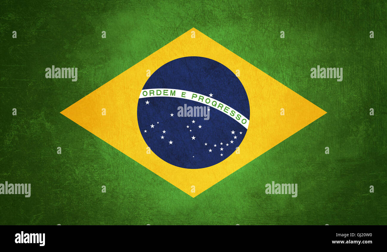 brazil flag background with grunge texture Stock Photo - Alamy