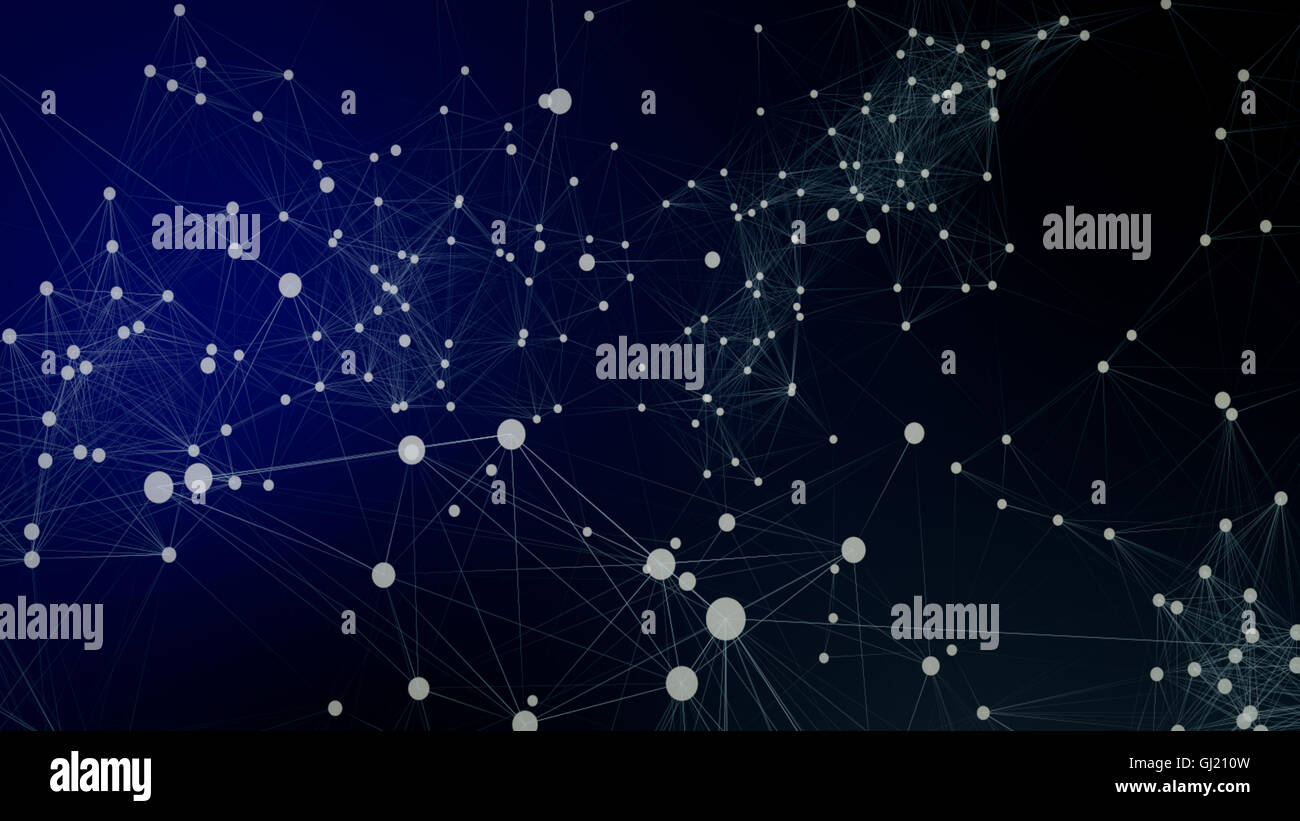 Network 3d illustrated background Stock Photo - Alamy