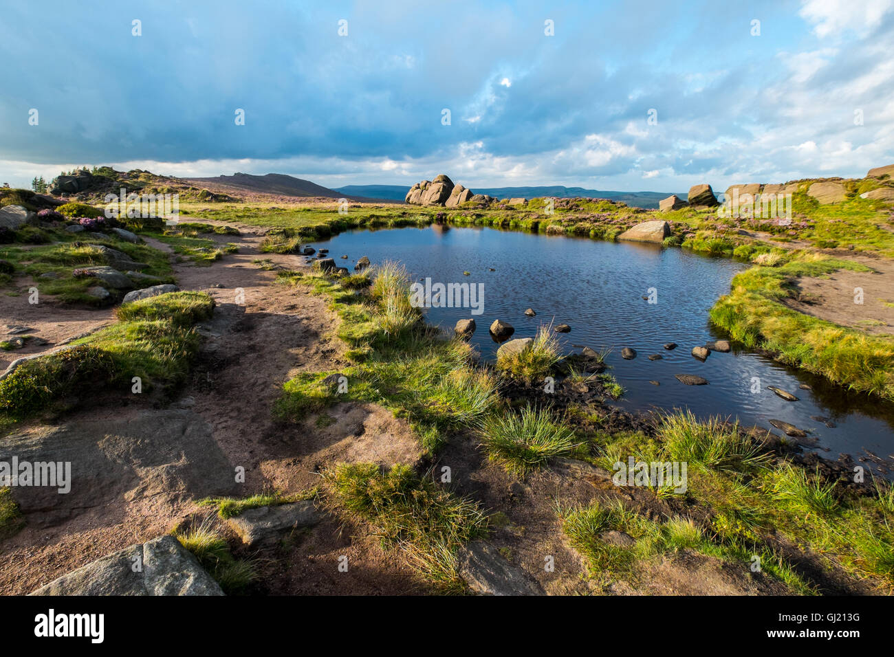 Doxeys Pool on the Roaches ridge in the Peak District National Park ...