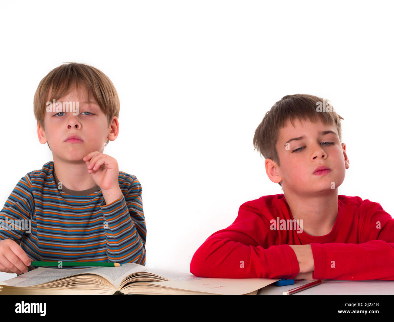 boys learning together Stock Photo - Alamy