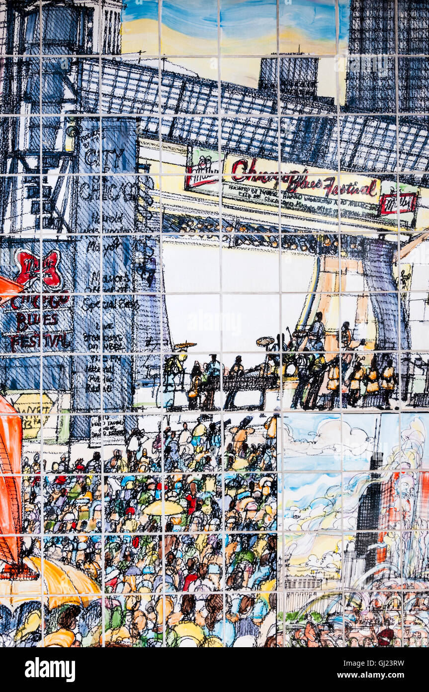 Chicago illinois mural on building hi-res stock photography and images ...