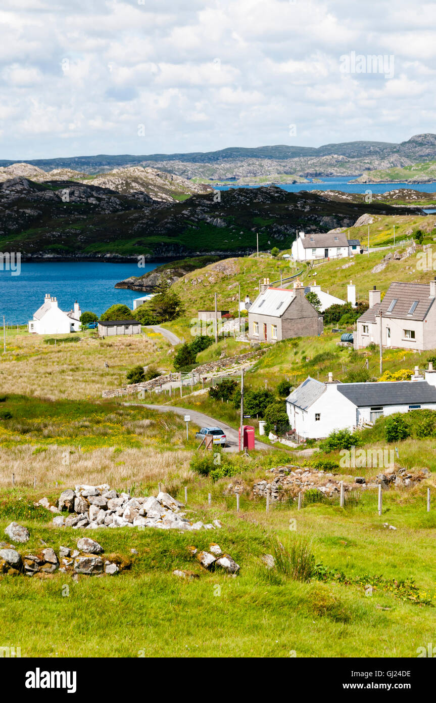 The small settlement of Marvig or Marbhig on the Isle of Lewis in the ...
