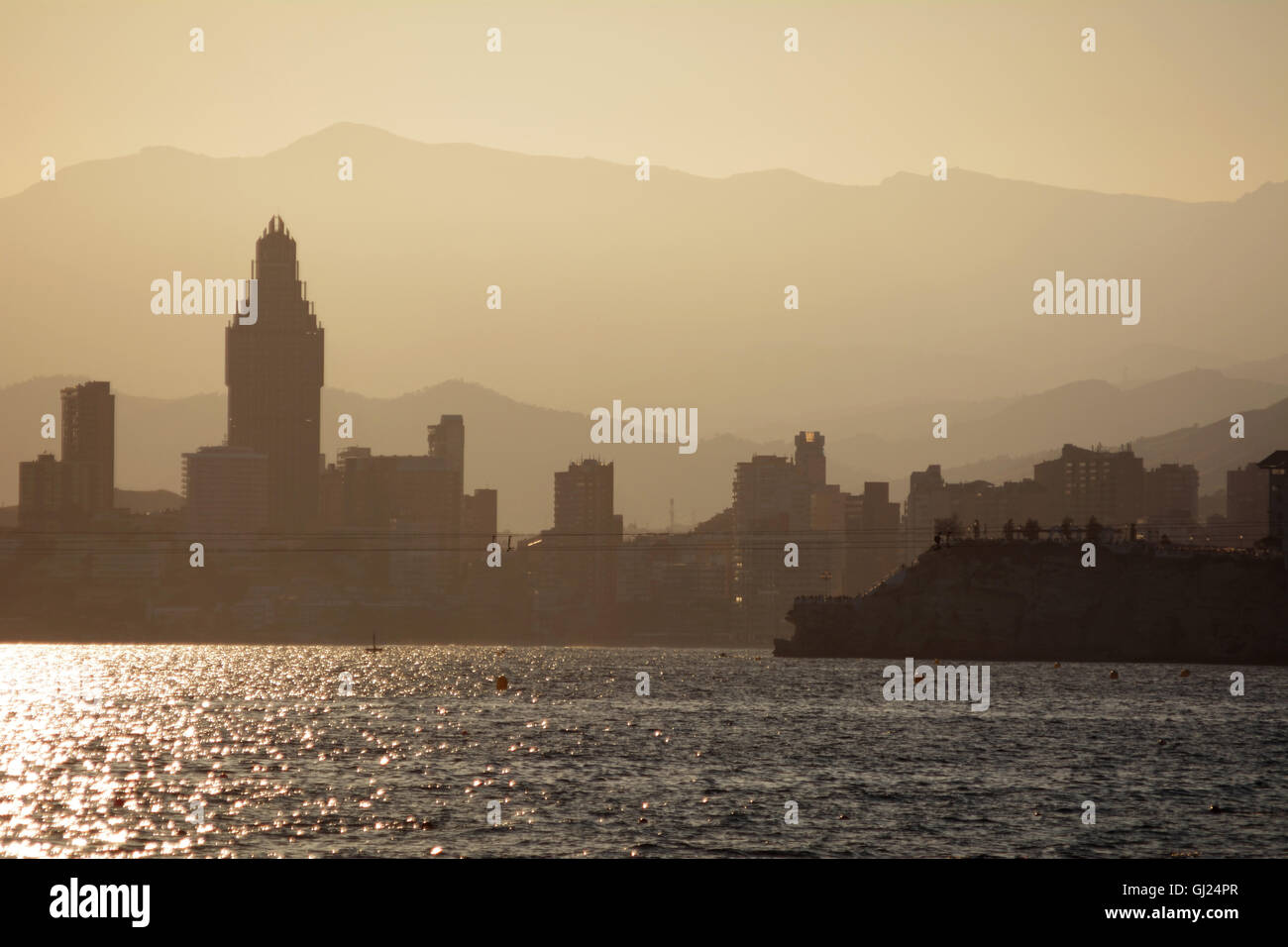 Benidorm silhouette hi-res stock photography and images - Alamy